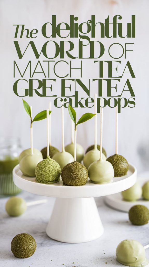 The Delightful World of Matcha Green Tea Cake Pops – Treat Savvy