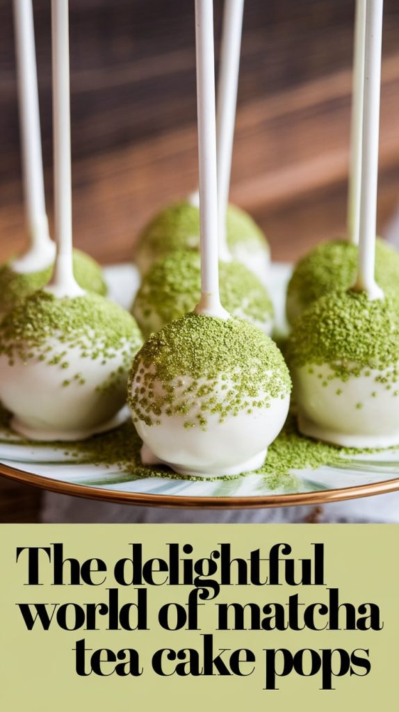 The Delightful World of Matcha Green Tea Cake Pops – Treat Savvy