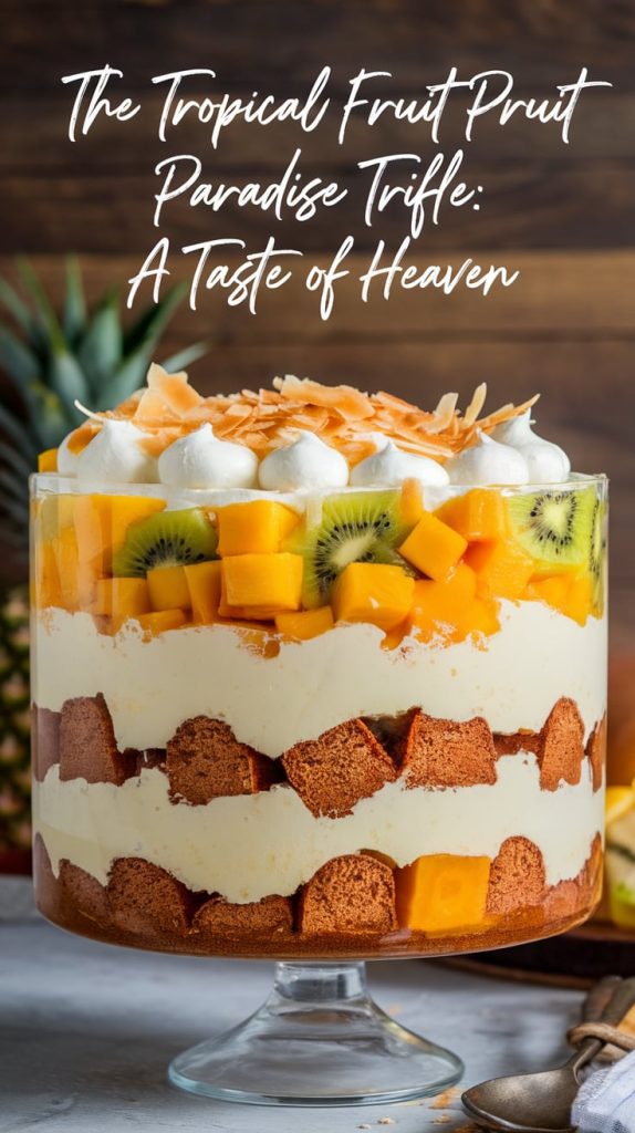 The Tropical Fruit Paradise Trifle: A Taste of Heaven – Treat Savvy