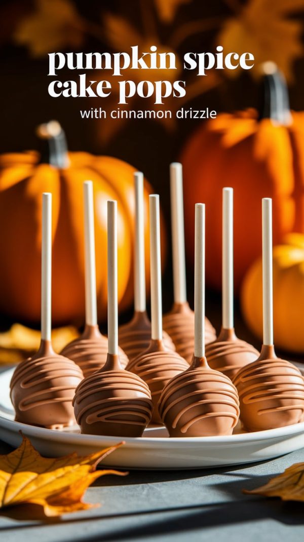 Pumpkin Spice Cake Pops with Cinnamon Drizzle – Treat Savvy