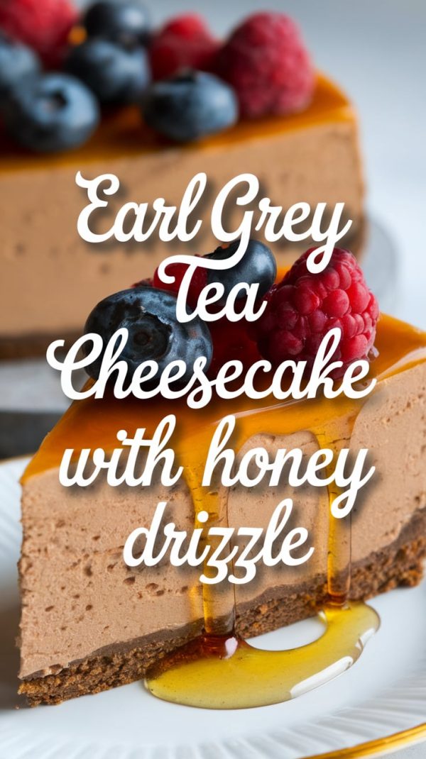 Earl Grey Tea Cheesecake with Honey Drizzle – Treat Savvy