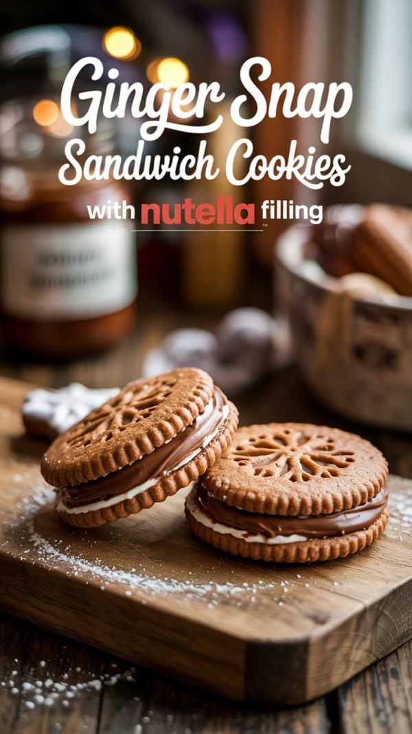 Ginger Snap Sandwich Cookies with Nutella Filling – Treat Savvy
