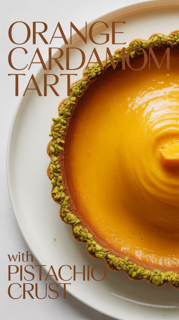 Orange Cardamom Tart with Pistachio Crust – Treat Savvy