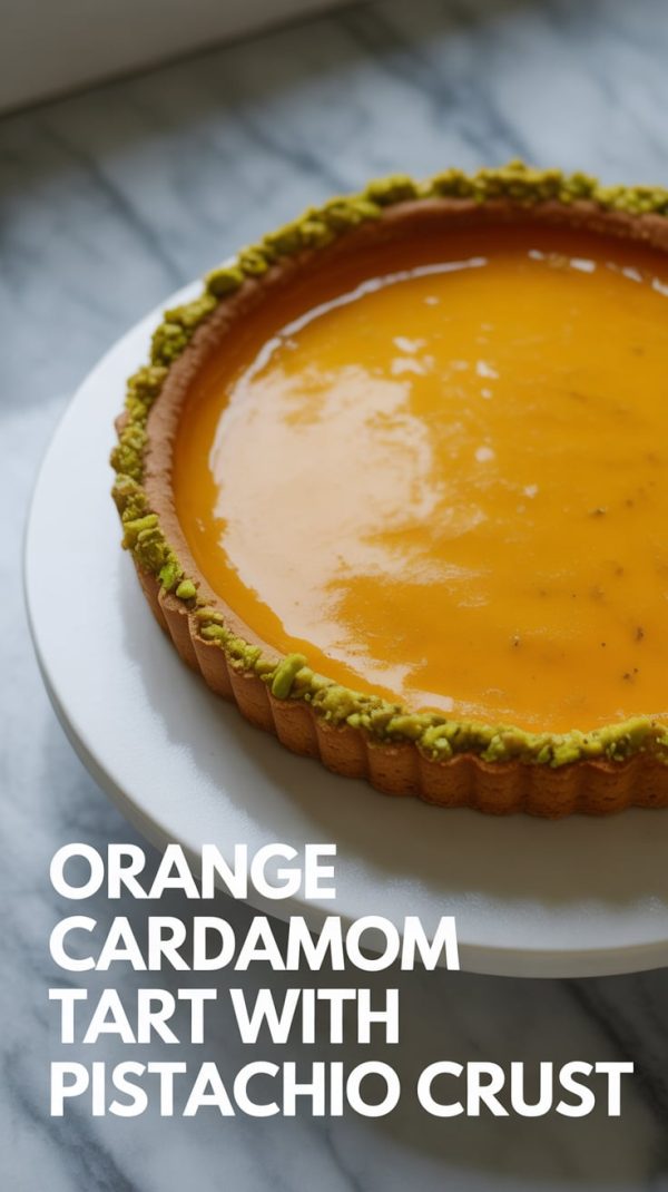 Orange Cardamom Tart with Pistachio Crust – Treat Savvy